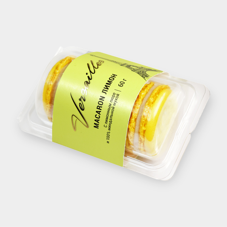 Пирожное миндальное Macaron Лимон, 60 г – купить по приятной цене с ...