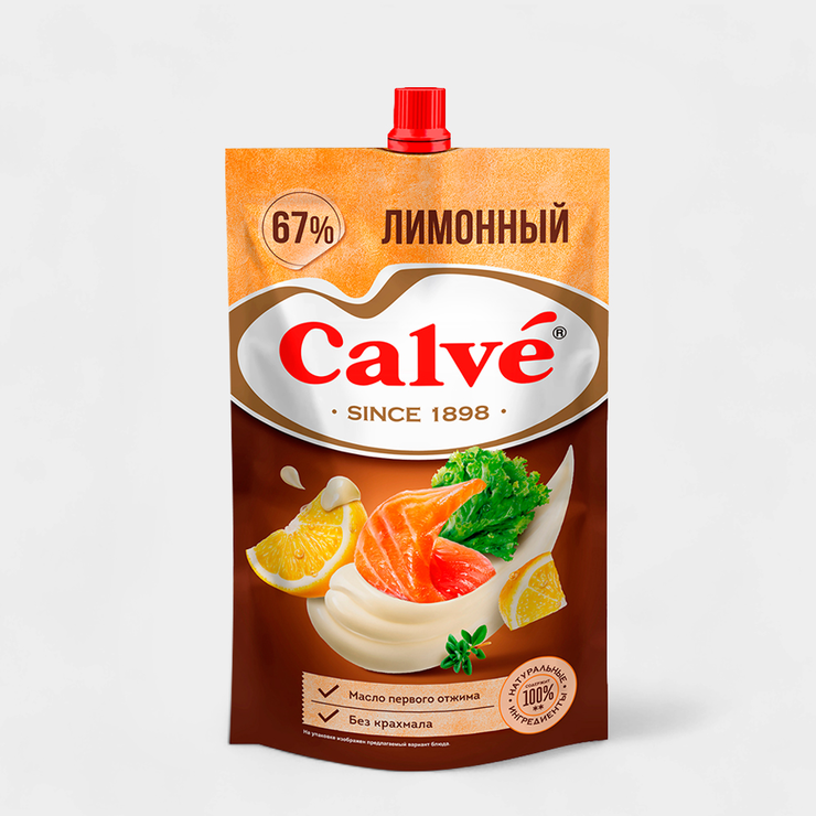 Майонез «Calve» Лимонный, 400 г – купить по приятной цене с доставкой на дом в интернет-магазине ...