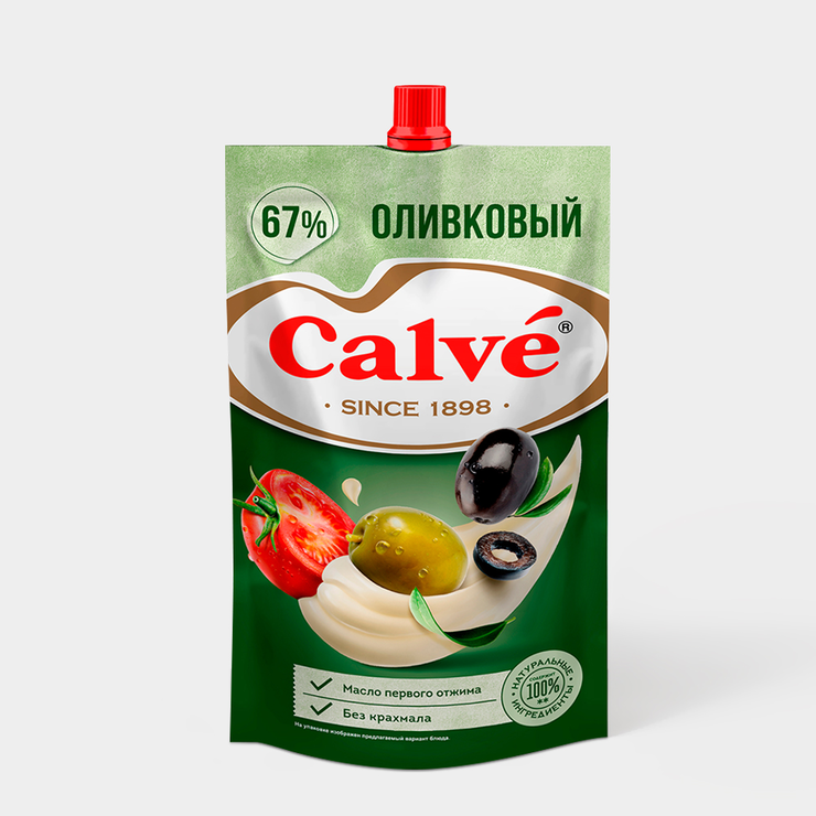 Майонез «Calve» Оливковый, 400 г – купить по приятной цене с доставкой на дом в интернет ...