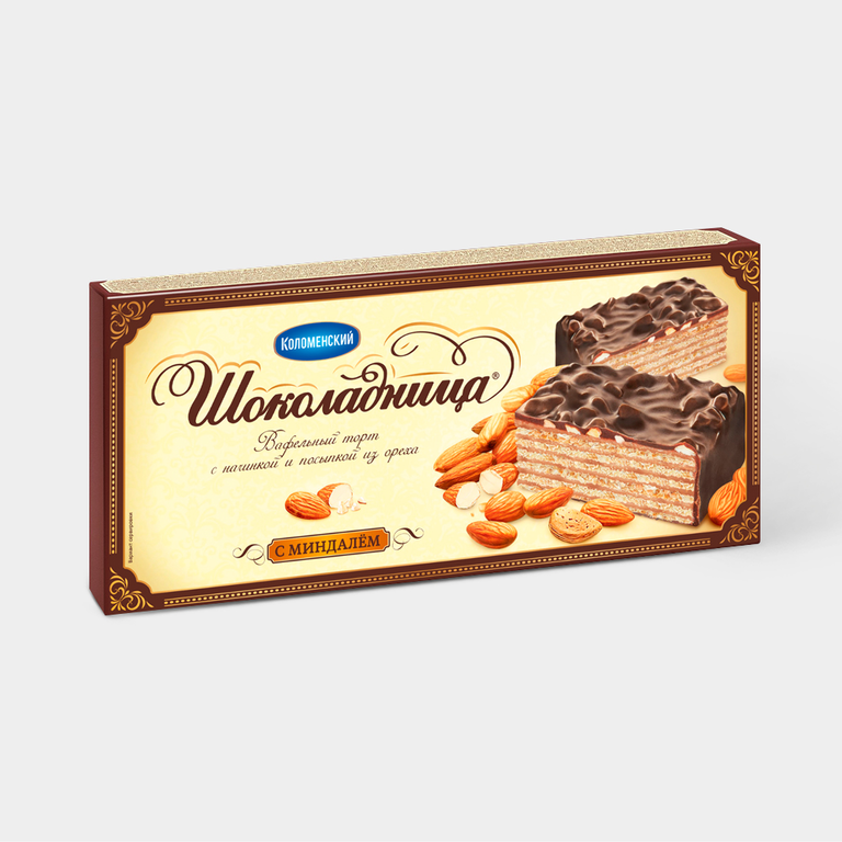 Торт вафельный «Шоколадница» с миндалем, 230 г – купить по приятной ...